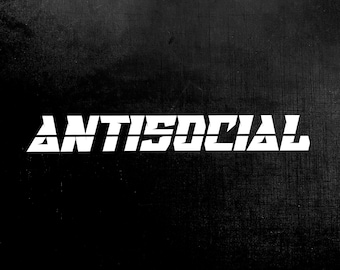 Antisocial / Decal Sticker Windshield Window Body Mirror Glass - Etsy