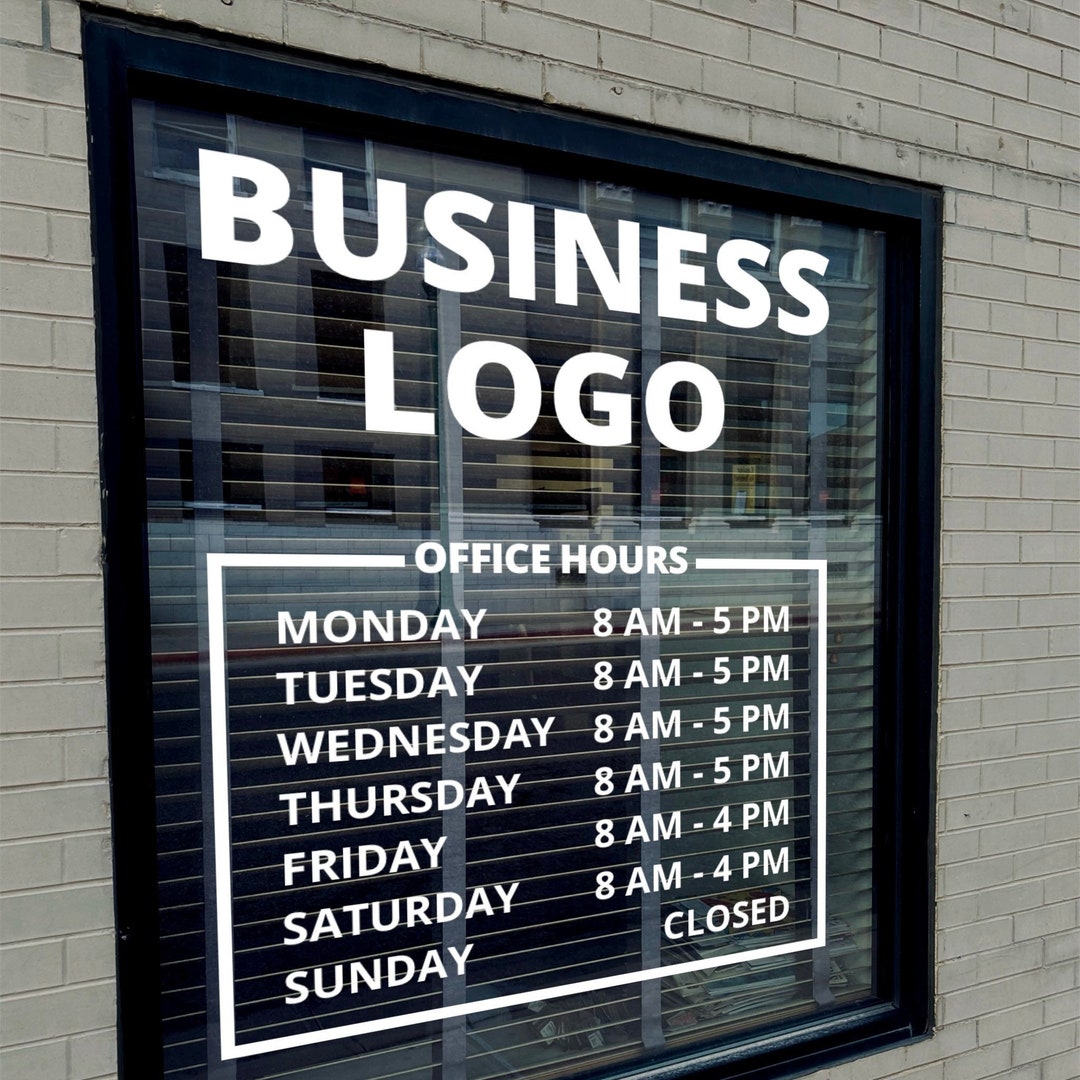 Customizable Business Decal / Your Company Name or Logo / Storefront ...