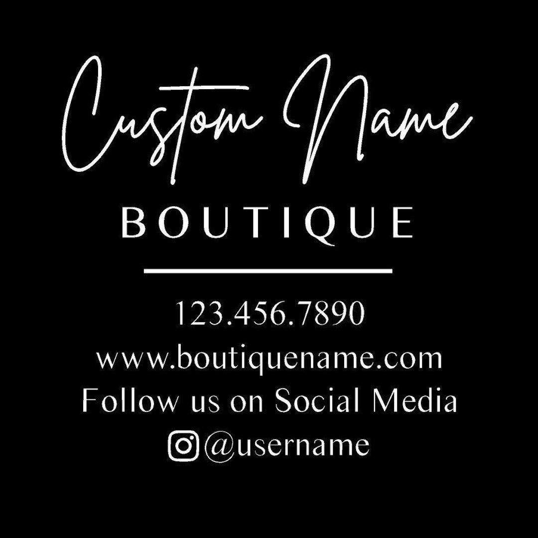 Your Custom Boutique Sign Decal / 6 Year Outdoor Rating / Your Company ...