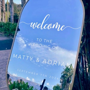Wedding Welcome Sign Vinyl Decal / Customizable Design Names and Date ...