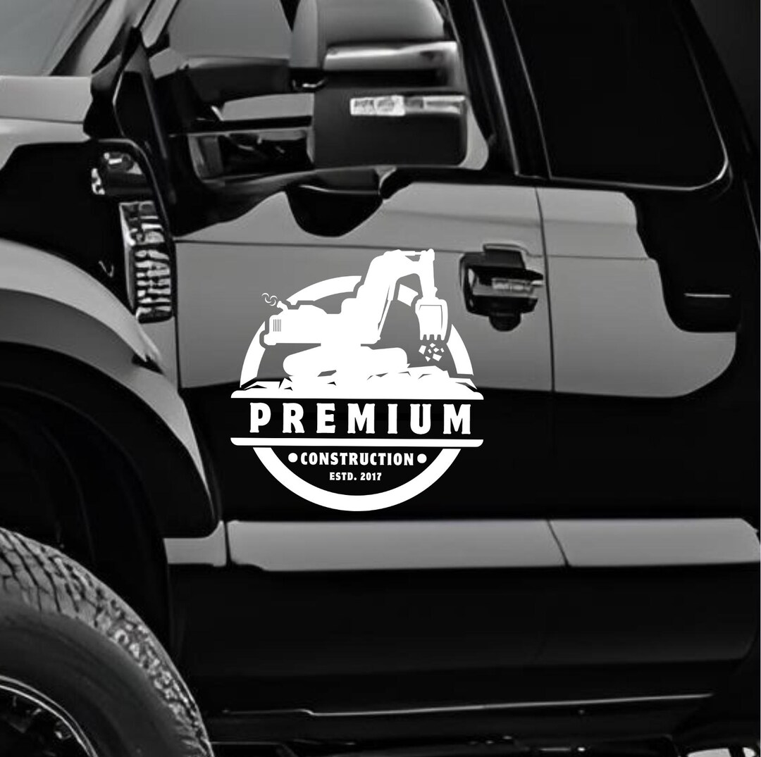 Fully Customizable Construction Decal / Your Company Name or Logo ...