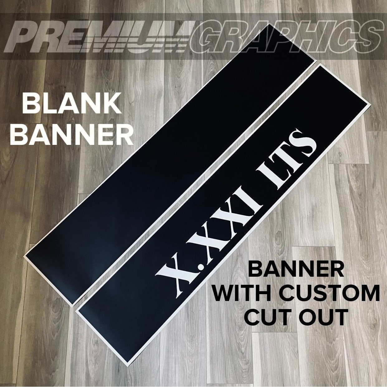 Windshield Banner / Custom Vinyl Window Visor Strip / Blank, Cut Out or ...