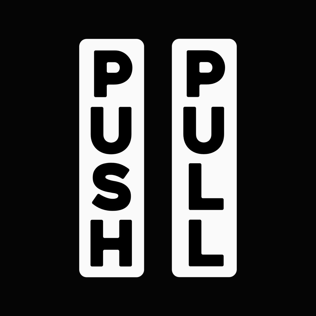 Push or Pull Door Decal / Weatherproof Vinyl Lettering - Etsy