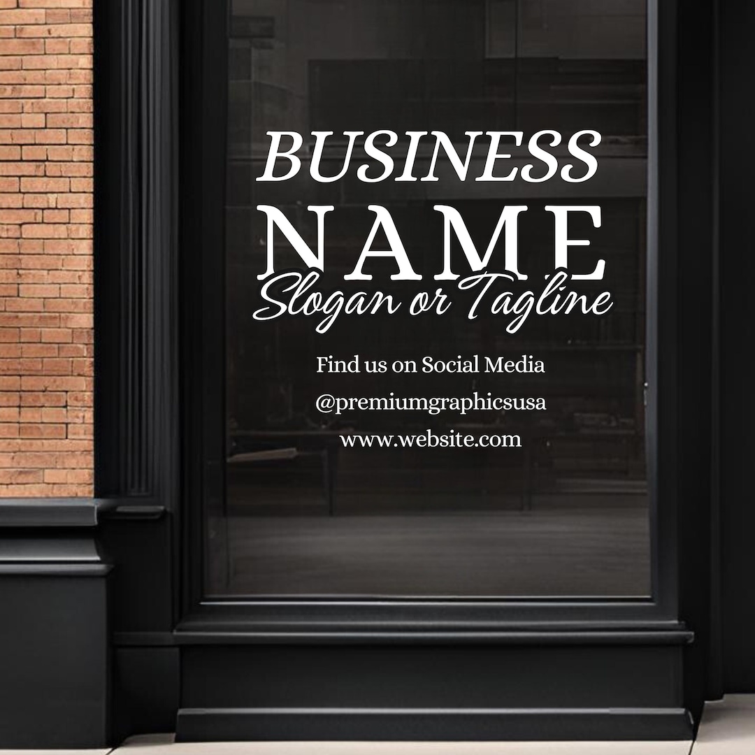 Customizable Window Decal / Your Company Name or Logo Storefront Vinyl ...