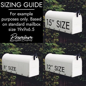 Custom Mailbox Decal / Choose Font, Color, Size / Personalized House ...