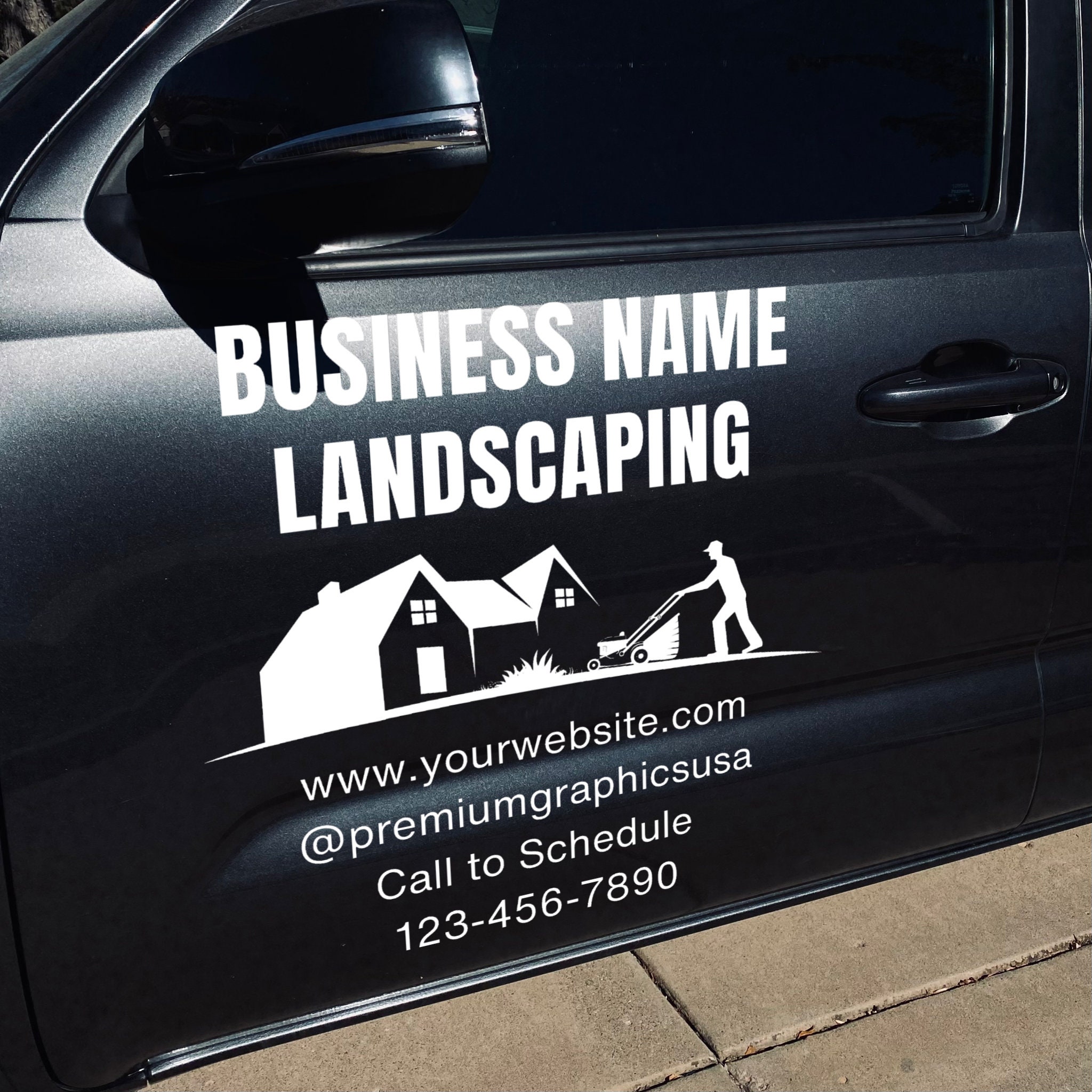 Customizable Landscaping Vinyl Decal / Your Company Name or Logo ...
