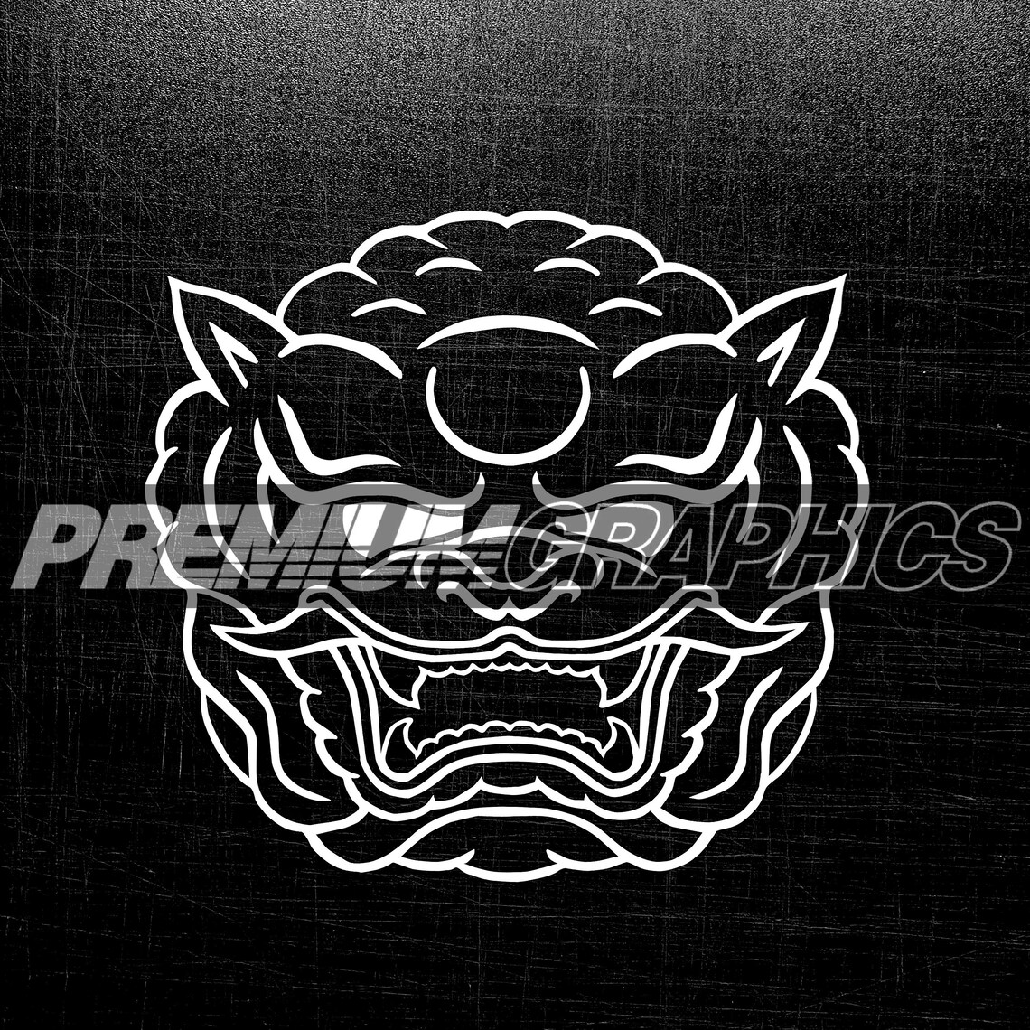 Foo Dog Decal Sticker / Drawn by Hand / Window Body Windshield | Etsy
