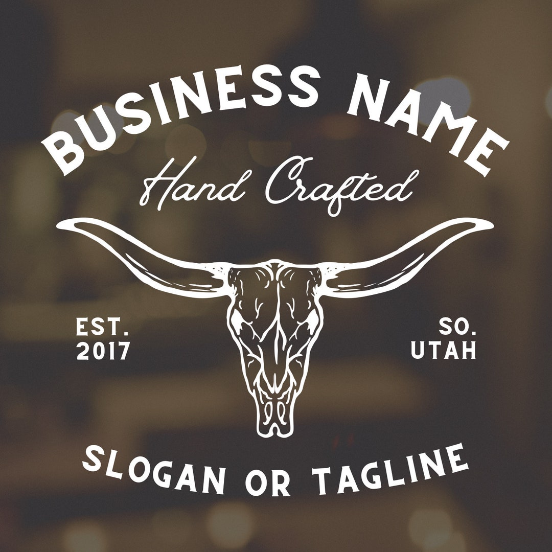 Customizable Western Style Window Decal / Your Company Name or Logo ...