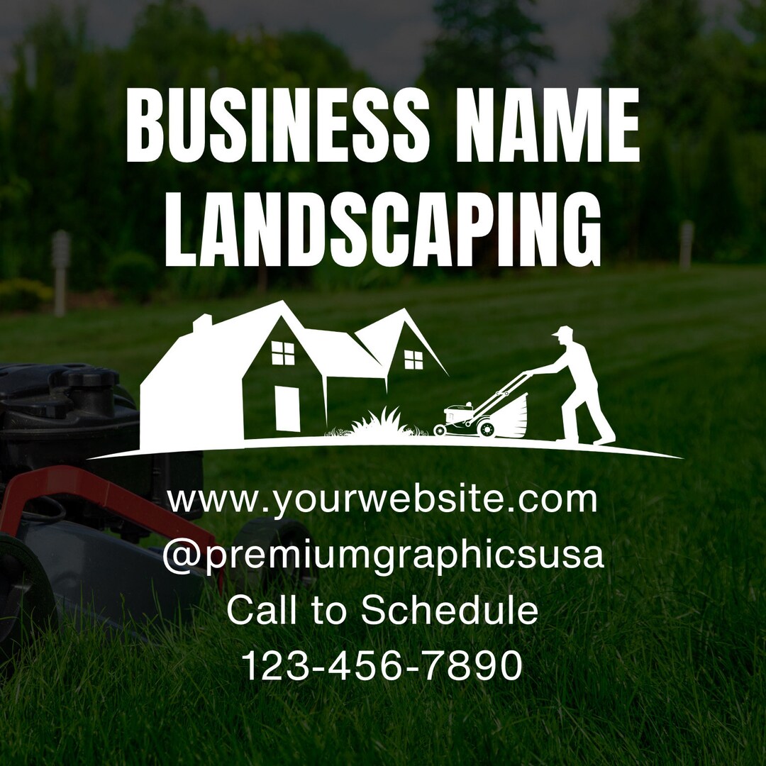 Customizable Landscaping Vinyl Decal / Your Company Name or Logo Store ...