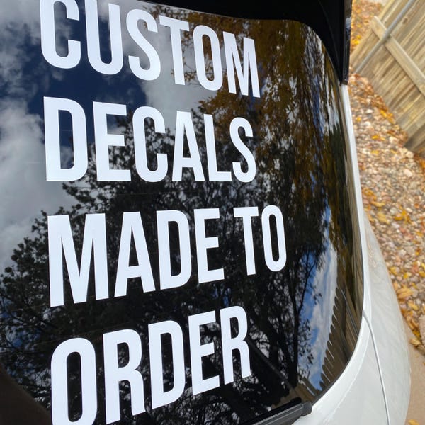 Custom Car Decals - Etsy