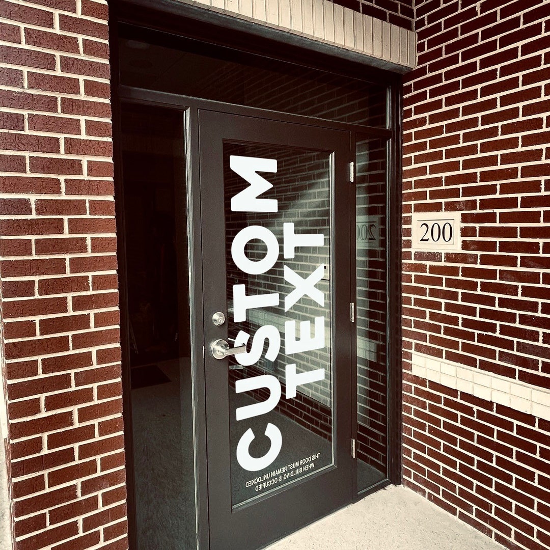 Custom Door Decal / Your Text and or Business Logo - Etsy