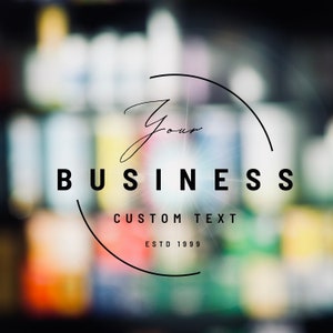 Custom Business Decal - Storefront Logo - Personalized Vinyl Lettering ...