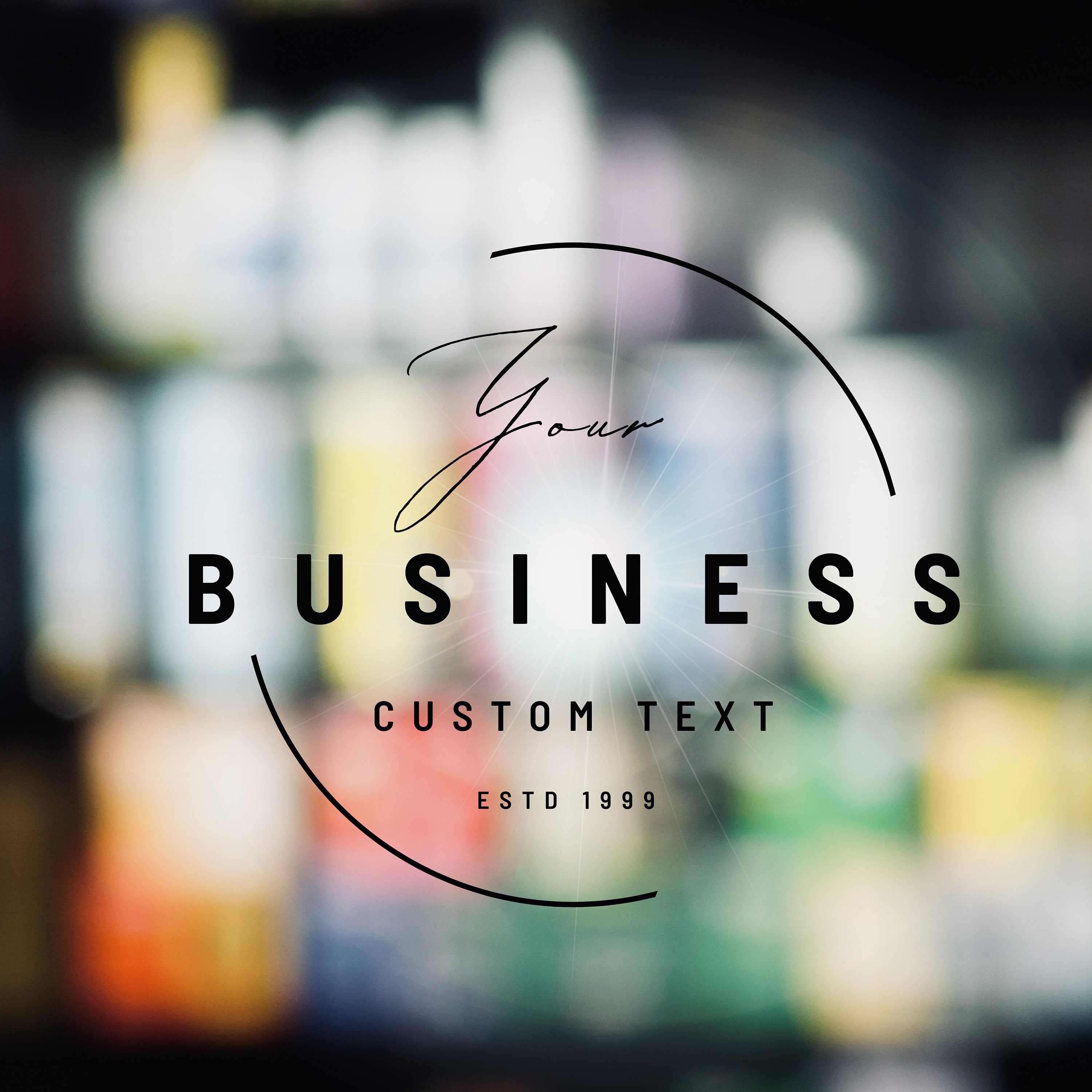 Fully Customizable Vinyl Decal - Storefront Logo - Personalized Vinyl ...