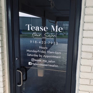 Customizable Window Decal / Your Company Name or Logo Storefront Vinyl ...