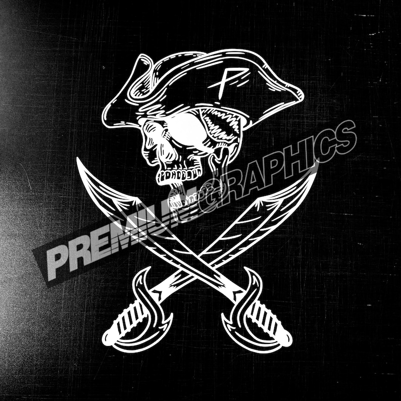 Jolly Roger Decal Sticker / Drawn by Hand / Window Body - Etsy