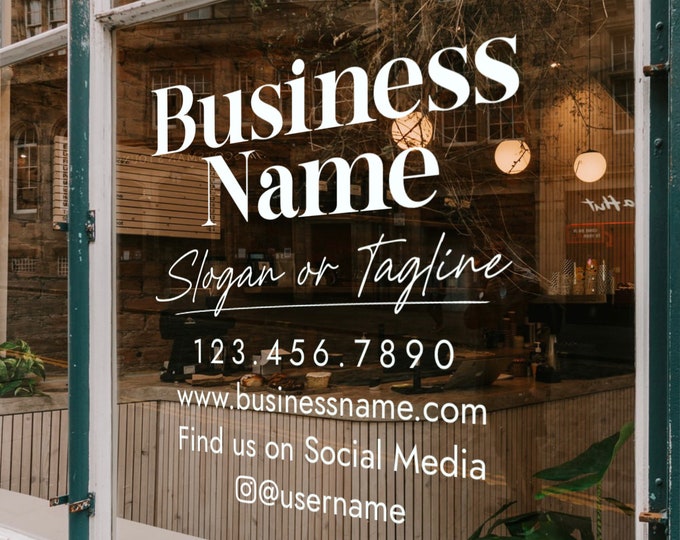 Custom Store Front Decals, Custom Logo Decal, Window Door Lettering ...
