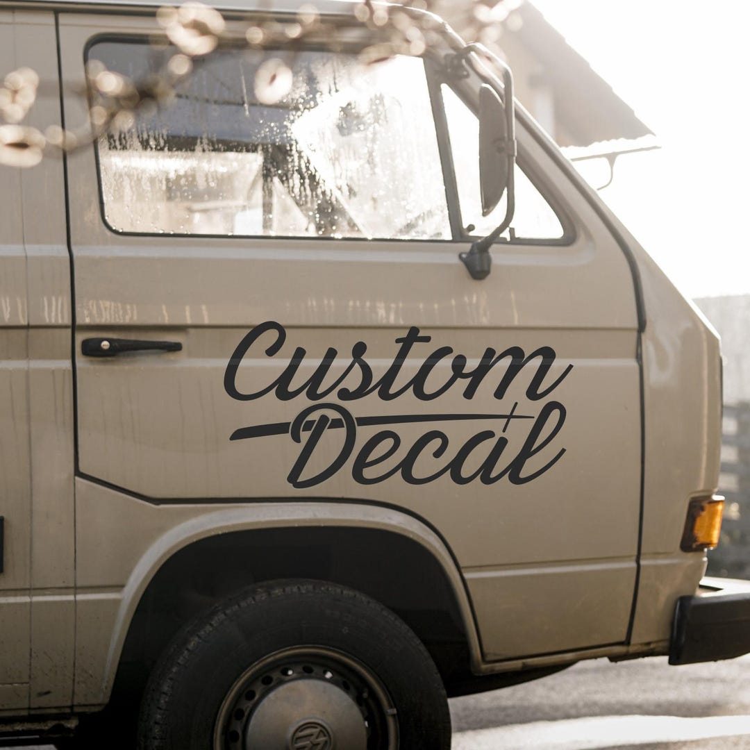 Custom Car Decal / Your Logo, Text, QR Code or Artwork Sticker ...