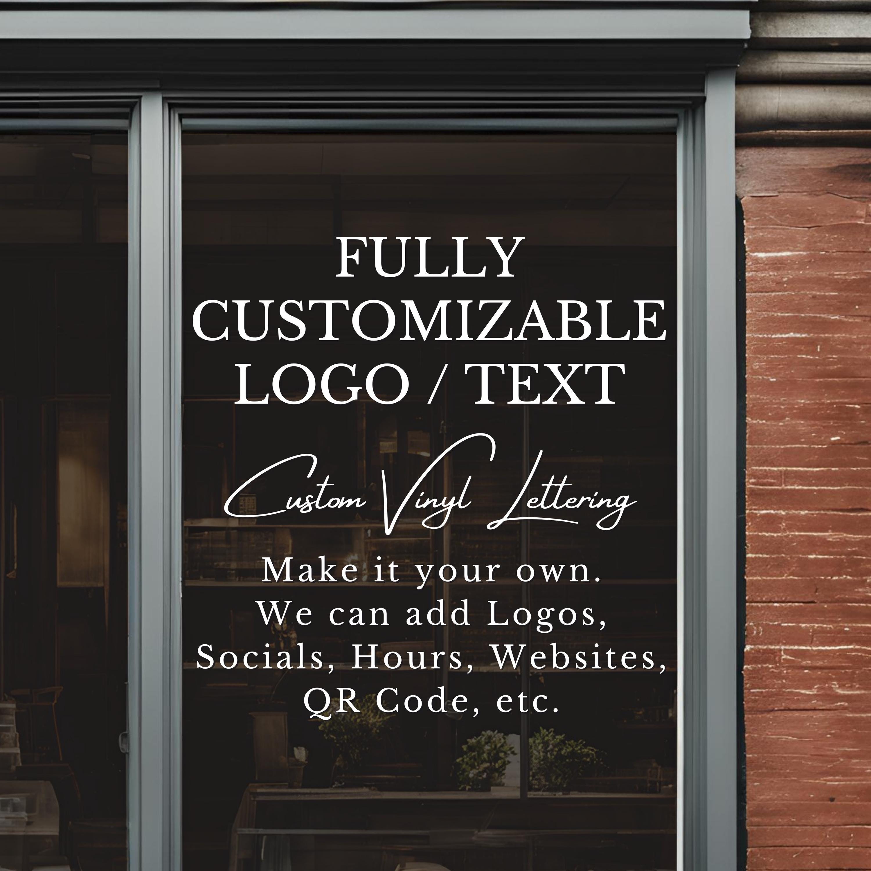 Customizable Business Decal - Create Your Own Door Sign - Logo, Custom ...