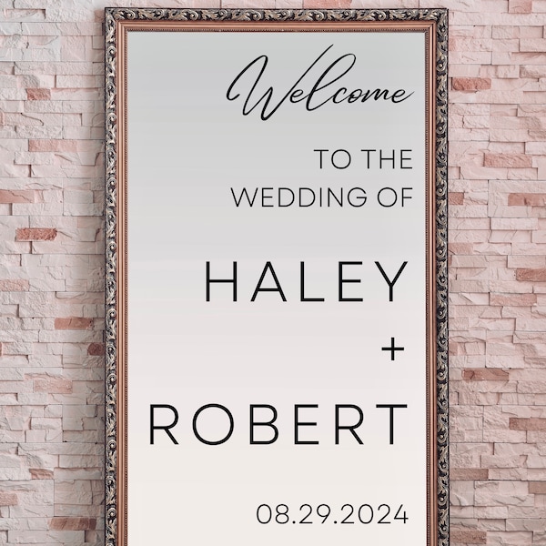 Removable Wedding Mirror Decal - Etsy
