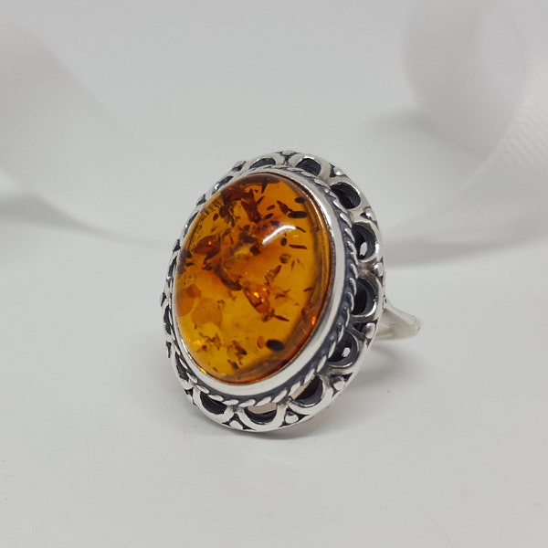 Amber Ring - Etsy