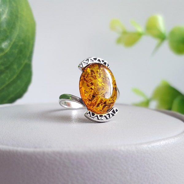 Amber Ring - Etsy