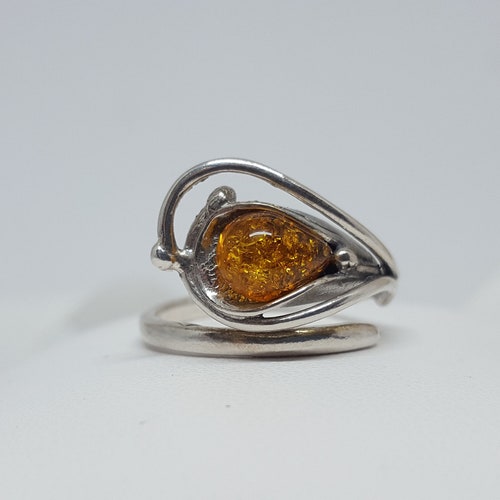 Small Natural Baltic Amber Ring Fully Adjustable Amber Ring - Etsy