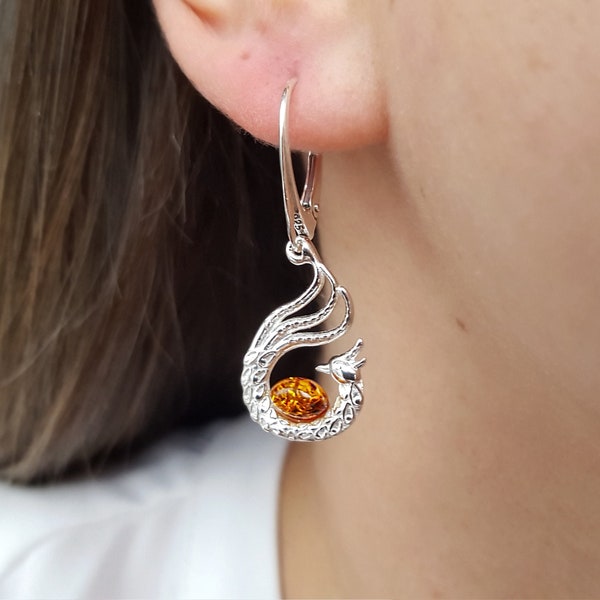 Phoenix Earrings - Etsy