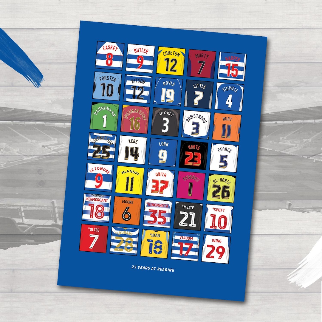 Reading FC - 25 Years at Reading - Legends Print - Gifts - Wall Art ...