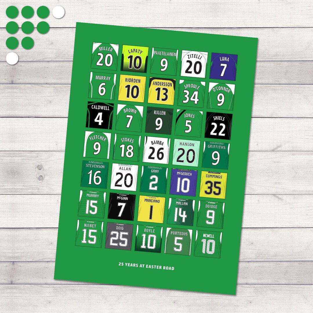 Hibernian - 25 Years at Eater Road - Legends Print - Gifts - Wall Art ...