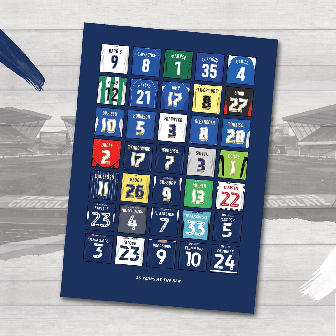 Millwall - 25 Years at the Den - Legends Print - Gifts - Wall Art ...