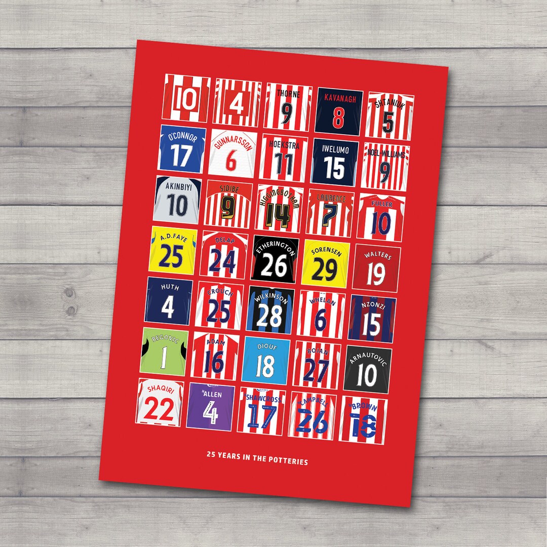 Stoke City 25 Years in the Potteries Legends Print Gifts - Etsy UK