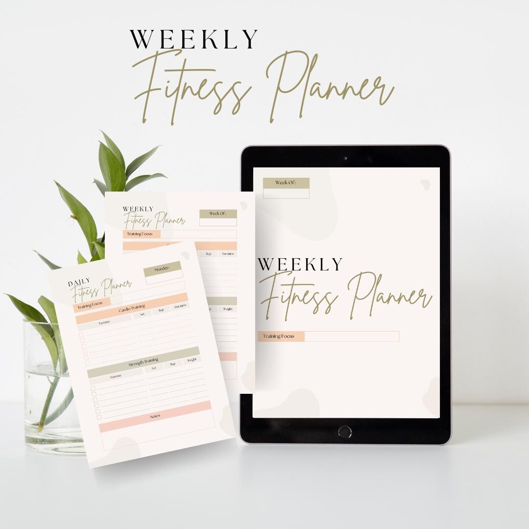 Editable Weekly Fitness Planner | Digital Download PDF & Canva Template ...