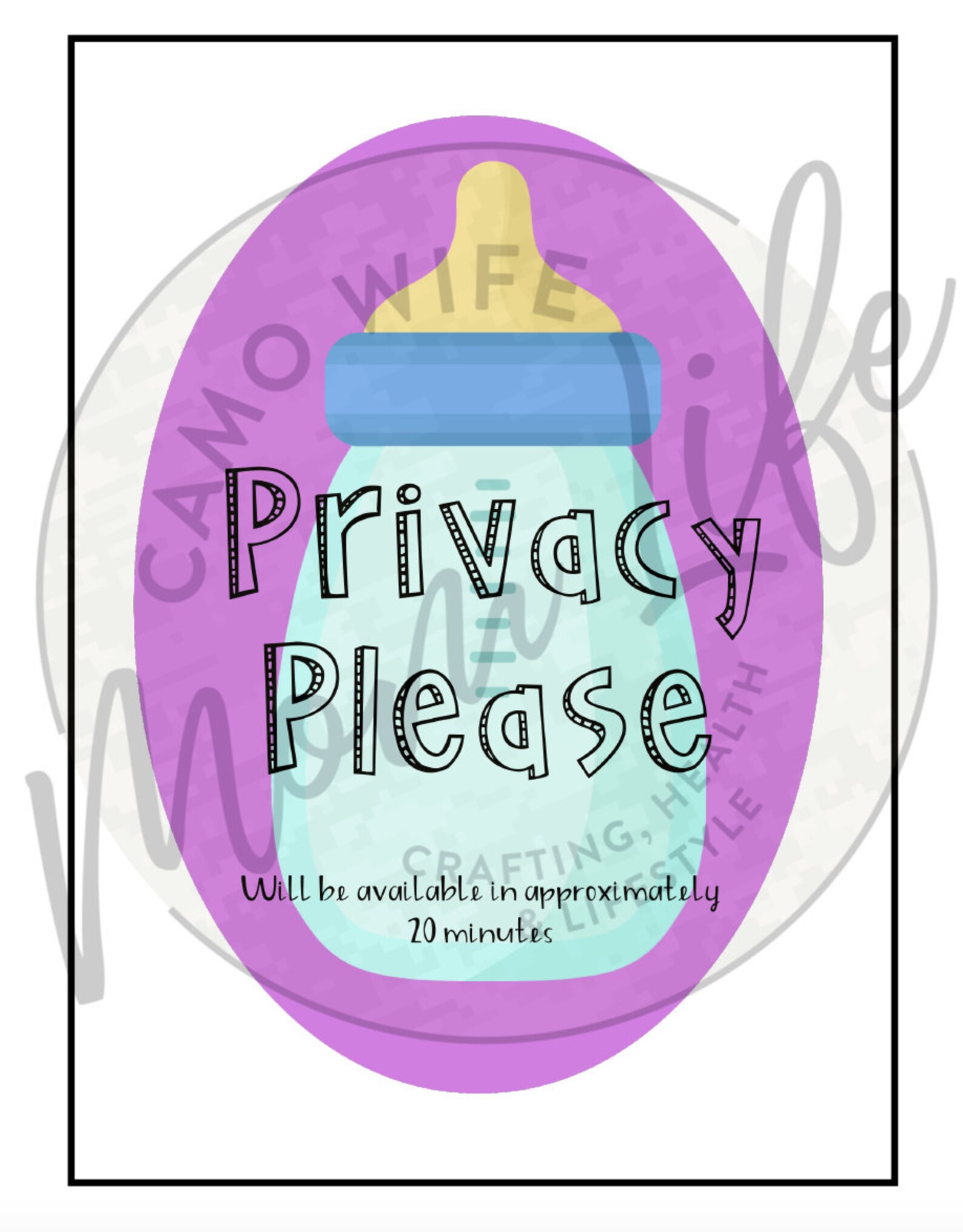 Pumping Privacy Sign Instant Download | Etsy