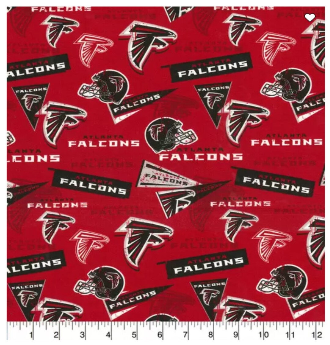 Atlanta Falcons NFL Retro Design 43 Inches Wide 100% Cotton Fabric NFL ...