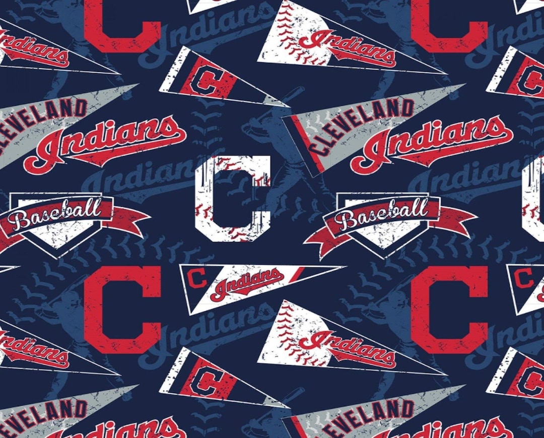 Cleveland Baseball MLB Newest Retro Design 60 Inch Wide 100% Cotton ...