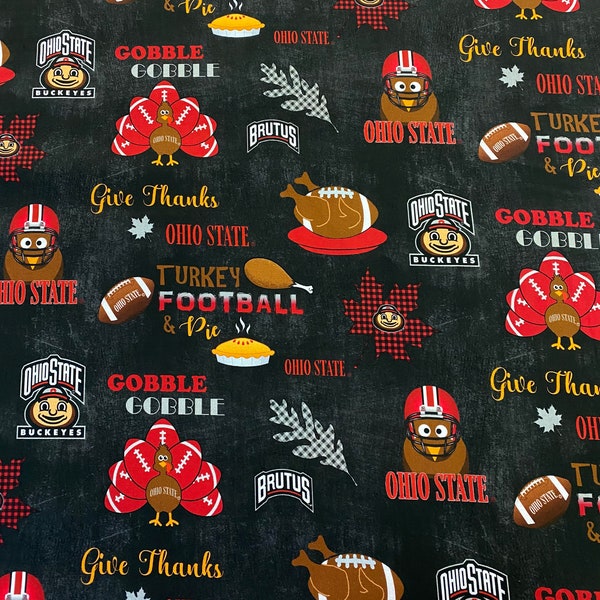 Ohio State Buckeyes Quilting Fabric - Etsy