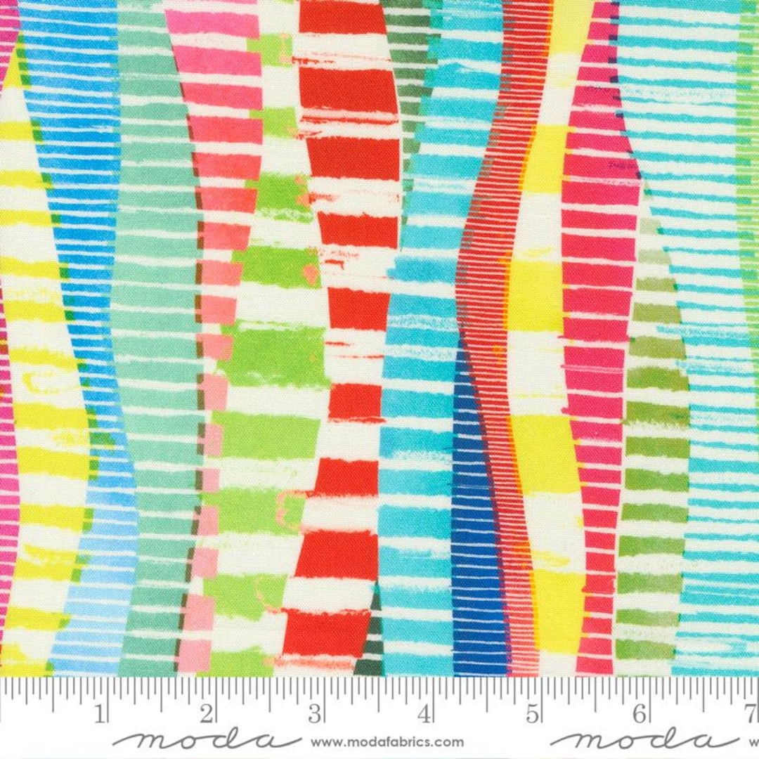Gradients Auras Stripey Stripe in Prism Multi by Moda Fabrics 44 Inches ...