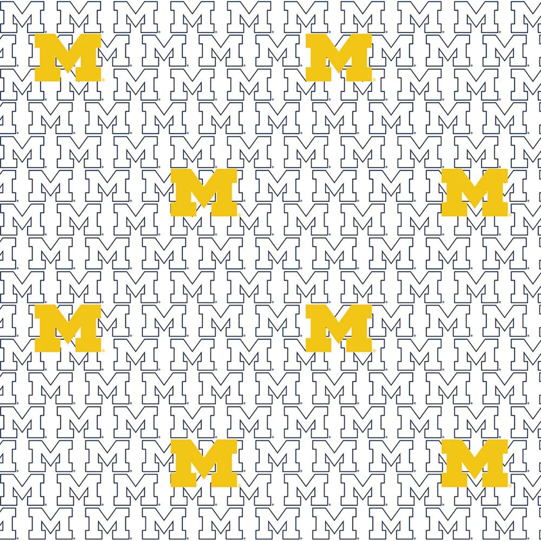 Michigan Wolverines NCAA College White Block Letter by Sykel 44 Inches ...