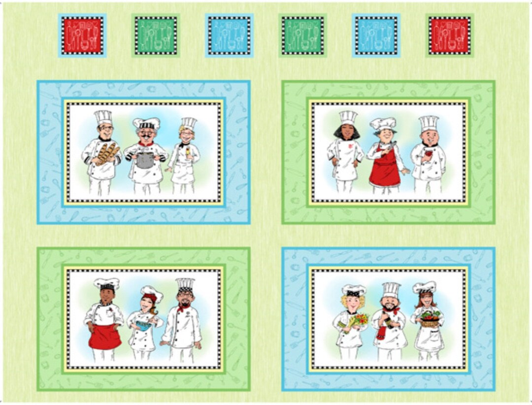 Chef's Special Chef's Picture Patches Panel 36 - Etsy