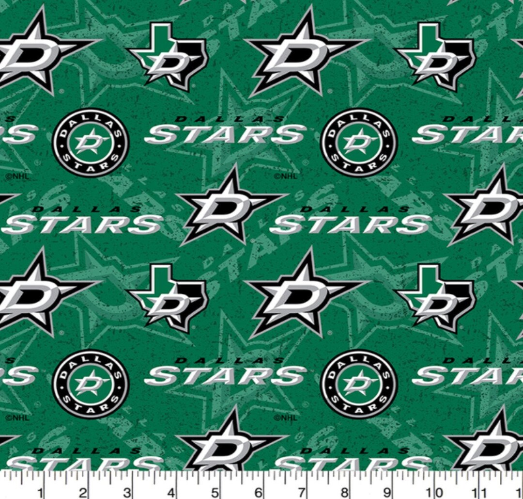 Dallas Stars NHL Hockey Tone on Tone Design 44 Inches Wide 100% Cotton ...