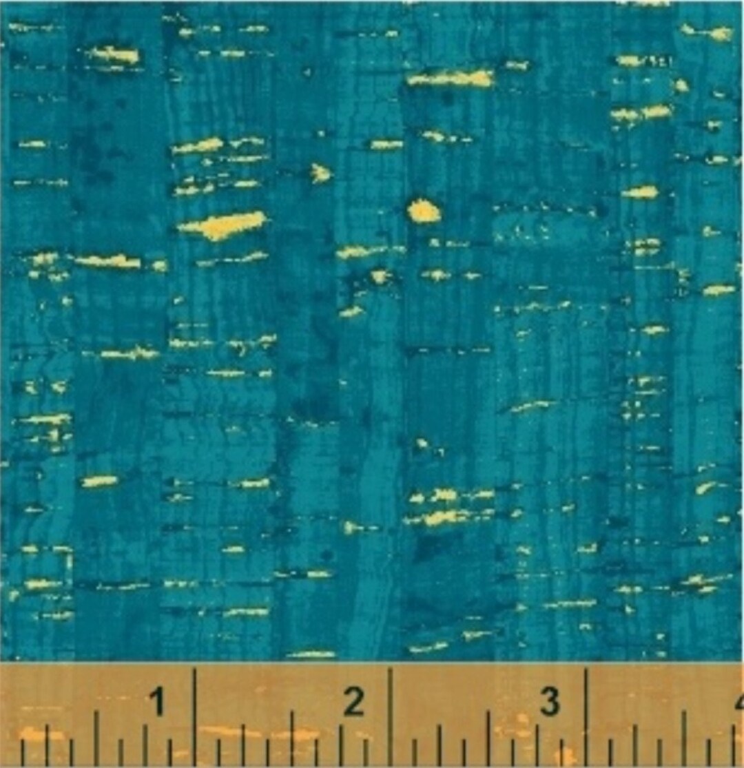 Uncorked in Turquoise With Gold Metallic Thread by Windham Fabrics 44 ...