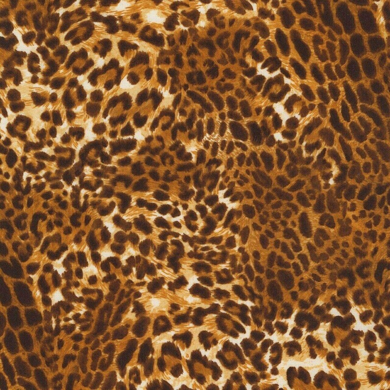 Leopard Skin Print in Brown by Timeless Treasures 44 Inches Wide 100% ...