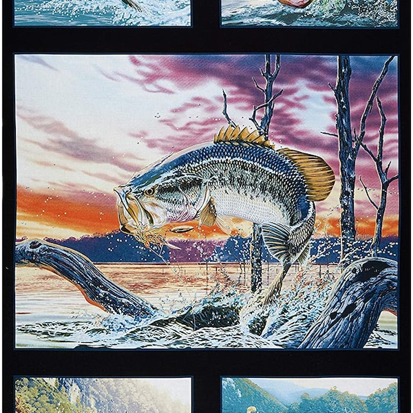 Bass Quilt Panel - Etsy