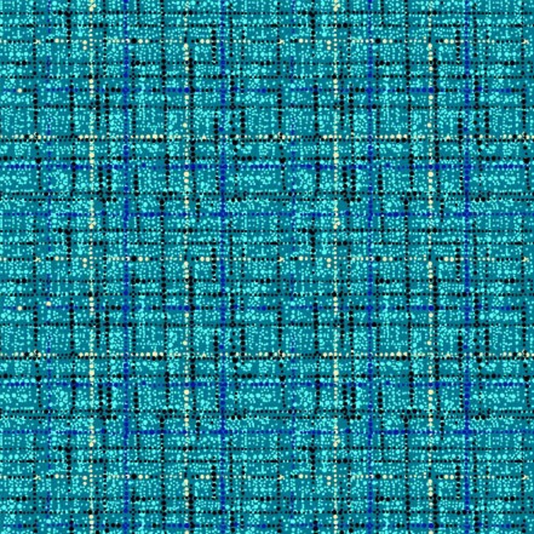 Coco Texture Grid Blender in Peacock Blue by Michael Miller 44 Inches ...