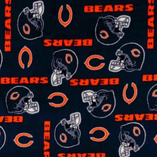 Chicago Bears Fabric - Etsy