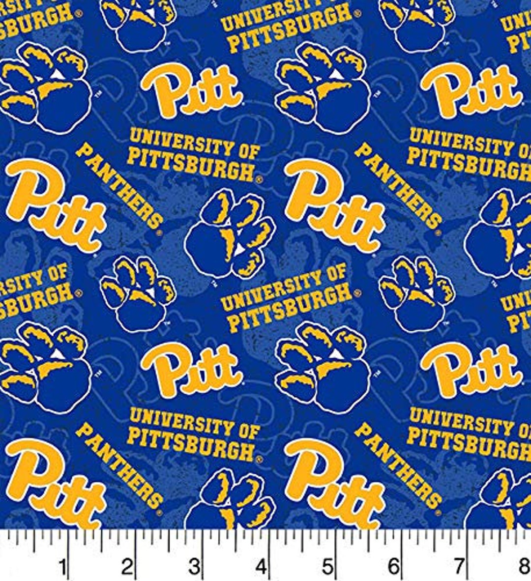 Pittsburgh Panthers NCAA College Tone on Tone Design 43 Inches Wide 100 ...