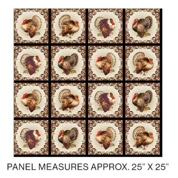 Turkey Quilting Panel - Etsy