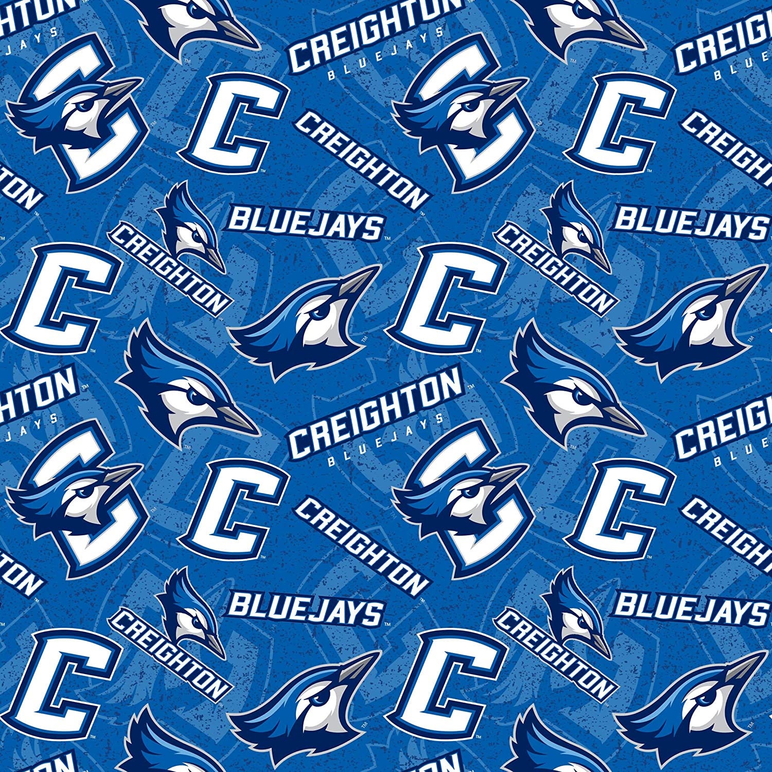 Creighton Blue Jays NCAA College Tone on Tone Design 43 inches | Etsy