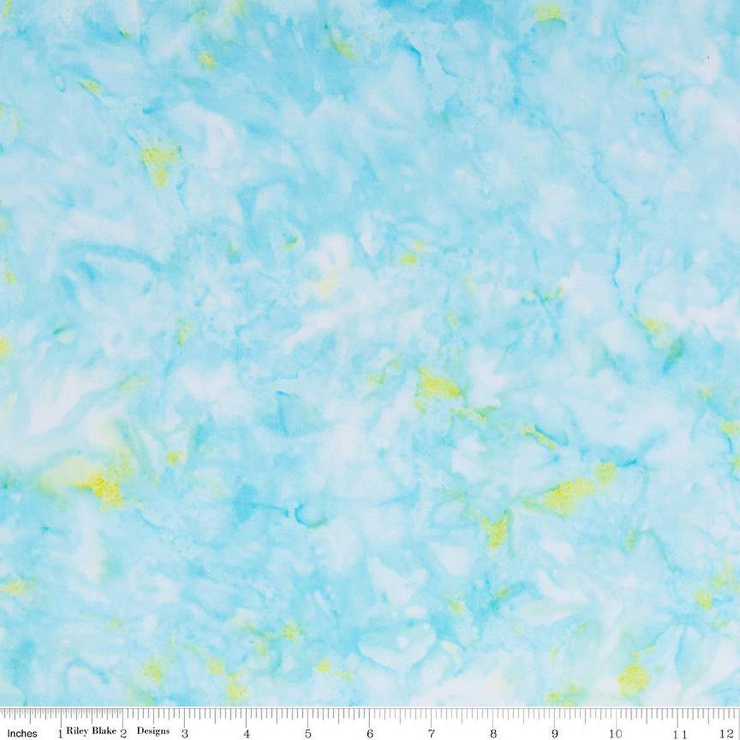 Expressions Batiks Hand-dyes Basic Texture Blender in Medium Aqua Blue ...