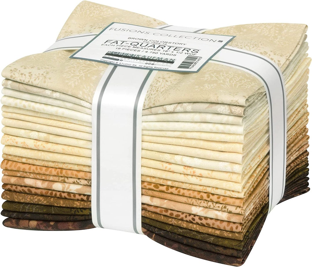 Fusions Brown Fat Quarter Bundlefor Robert Kaufman Fabrics 19 Pieces 18 ...